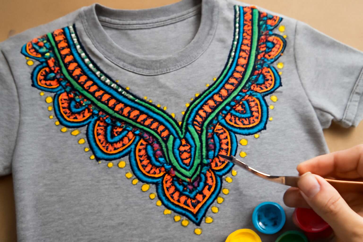 Transform Your Style with Stunning Fabric Paint Neck Design Ideas to ...